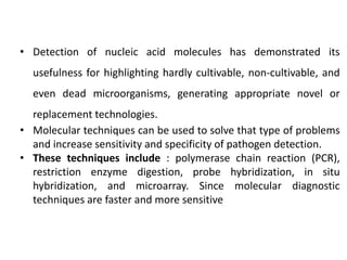 Molecular based diagnostics methods Used | PDF