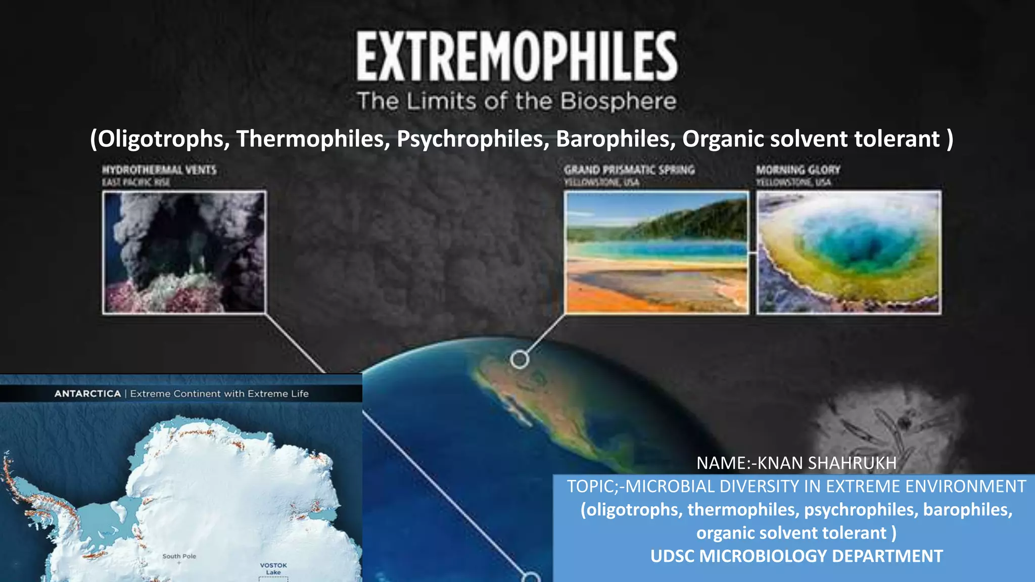 Microbial diversity in extreme environments | PPTX