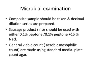 Microbial eaxamination of specific food | PPT