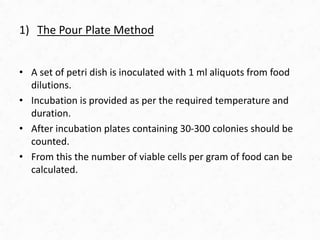 Microbiological examination of food | PPTX