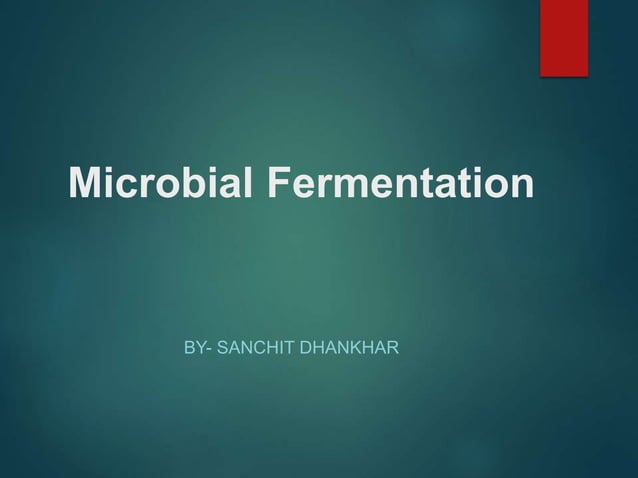 Microbial Fermentation Pharmaceutical Microbiology Ppt
