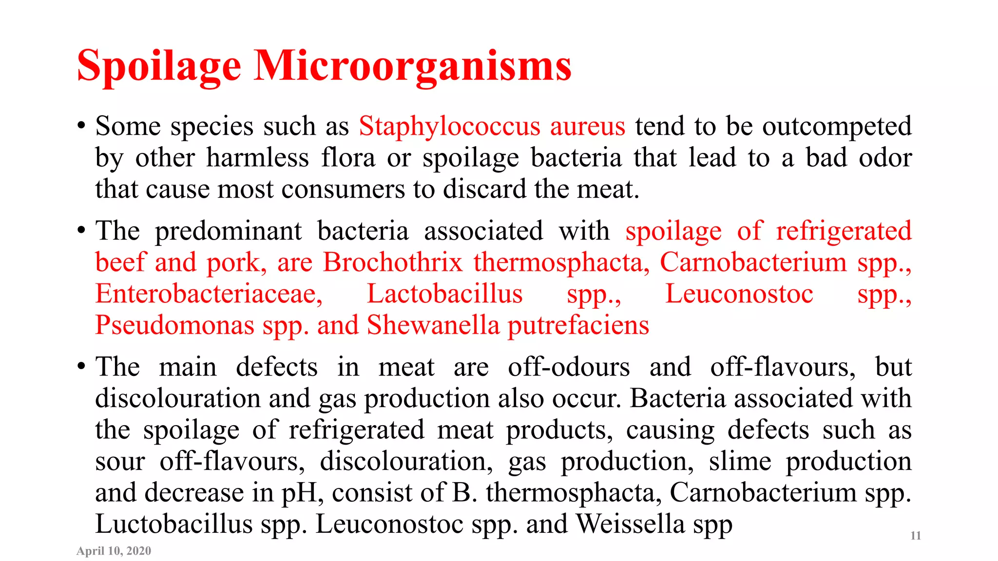 Microbial flora of meat and meat products | PPTX