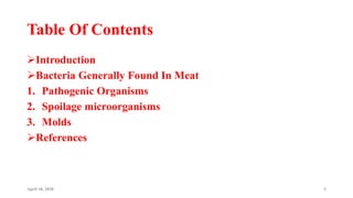 Microbial flora of meat and meat products | PPTX