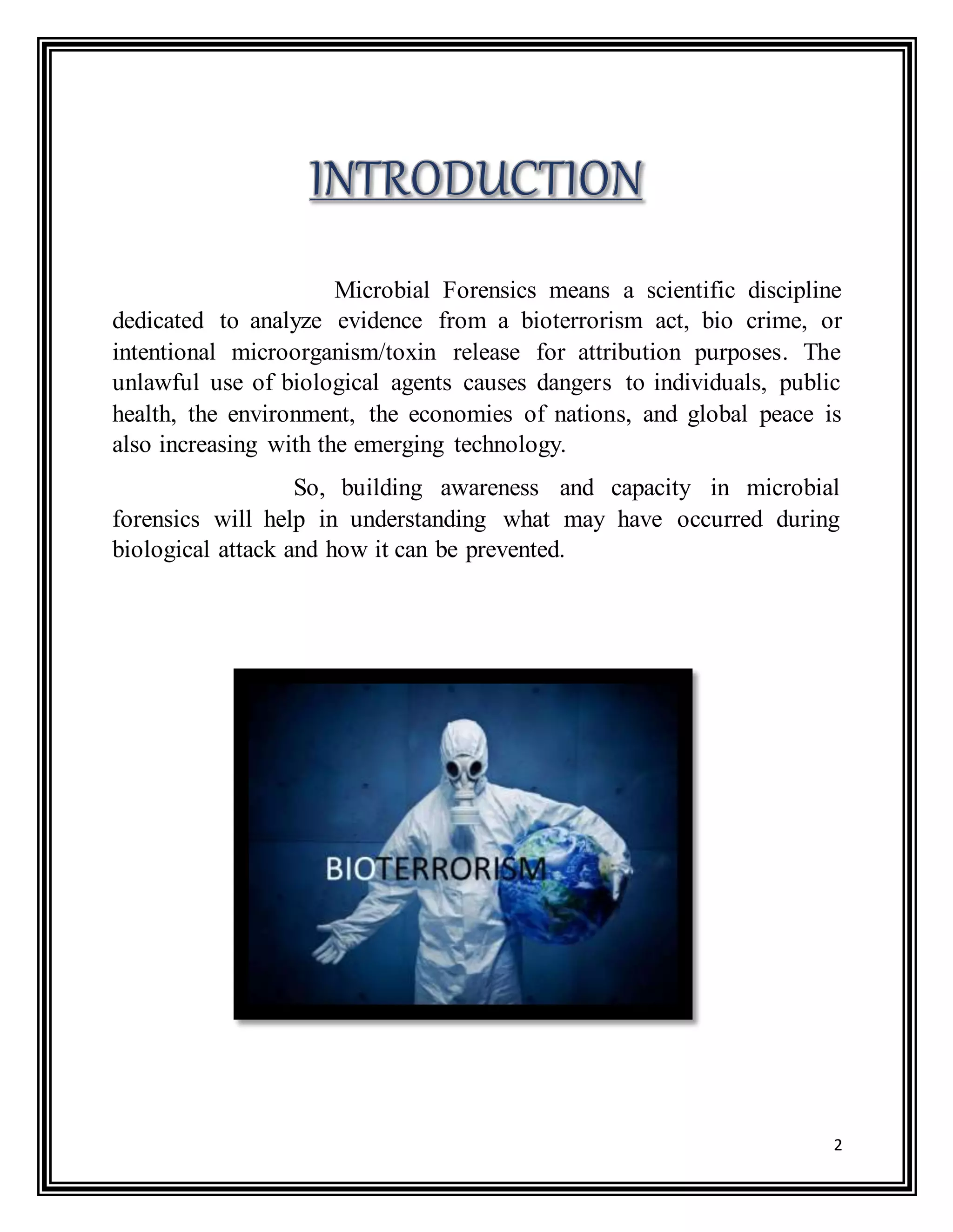 Microbial forensics and it's importance | DOCX