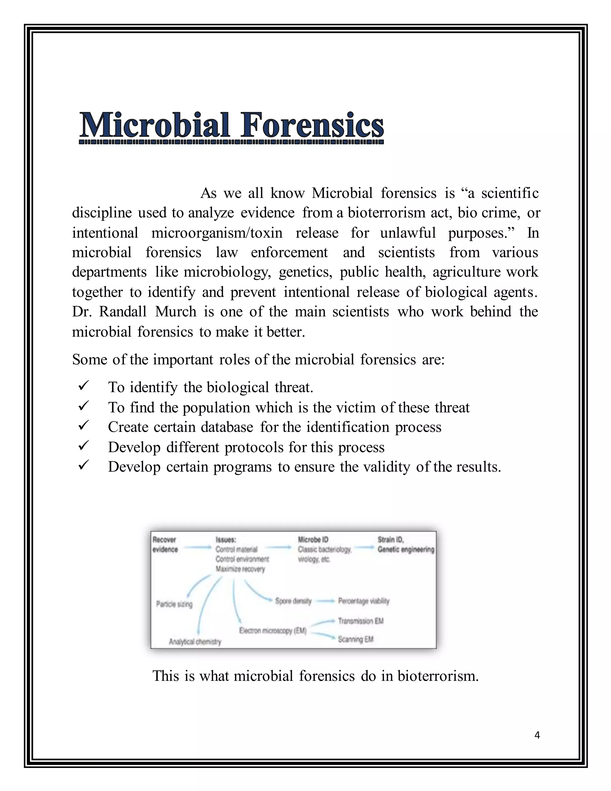 Microbial forensics and it's importance | DOCX