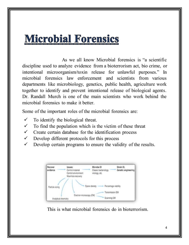 Microbial forensics and it's importance | DOCX | Genetics | Science