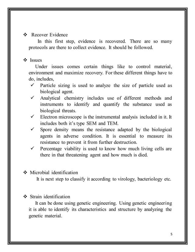 Microbial forensics and it's importance | DOCX | Genetics | Science