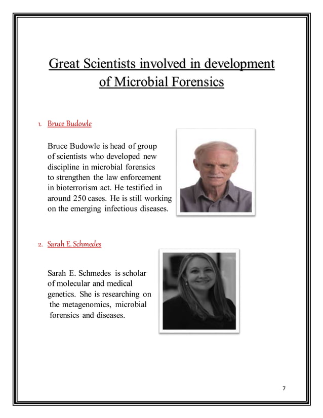 Microbial forensics and it's importance | DOCX | Genetics | Science