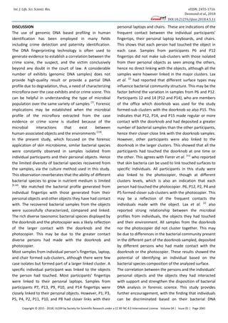 Microbial Forensics: Forensic Relevance of the Individual Person’s ...