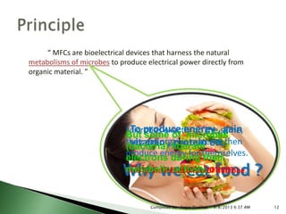 Microbial fuel cell advanced | PPTX