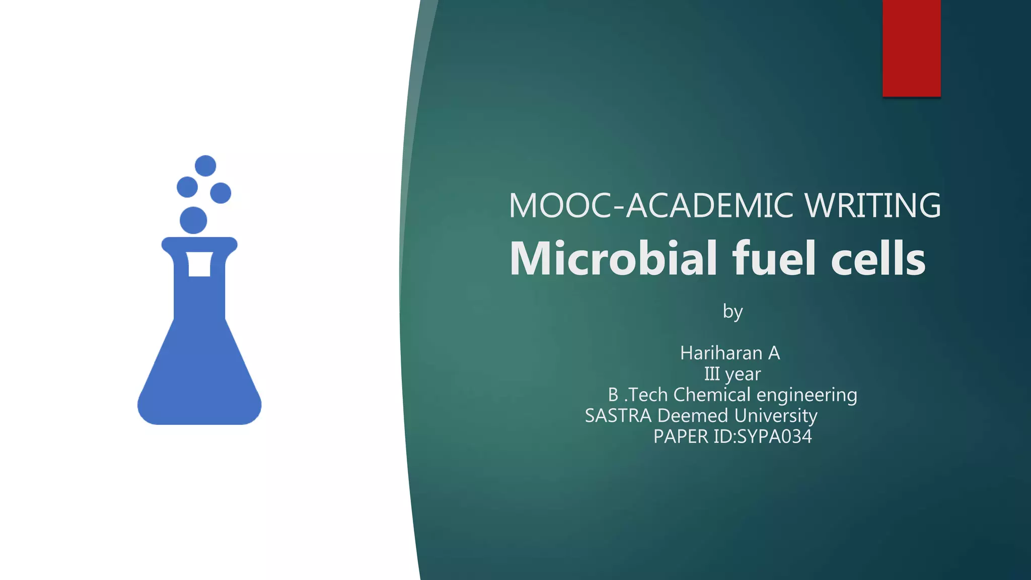 Microbial fuel cells | PPTX