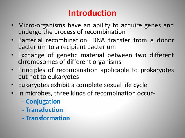 MODES OF MICROBIAL GENETIC RECOMBINATIONS.pptx