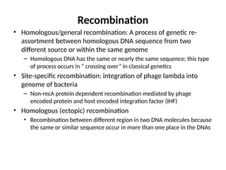 Microbial Genetics, Characteristics of Prokaryotic DNA | PPT