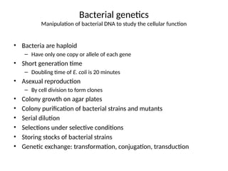 Microbial Genetics, Characteristics of Prokaryotic DNA | PPT
