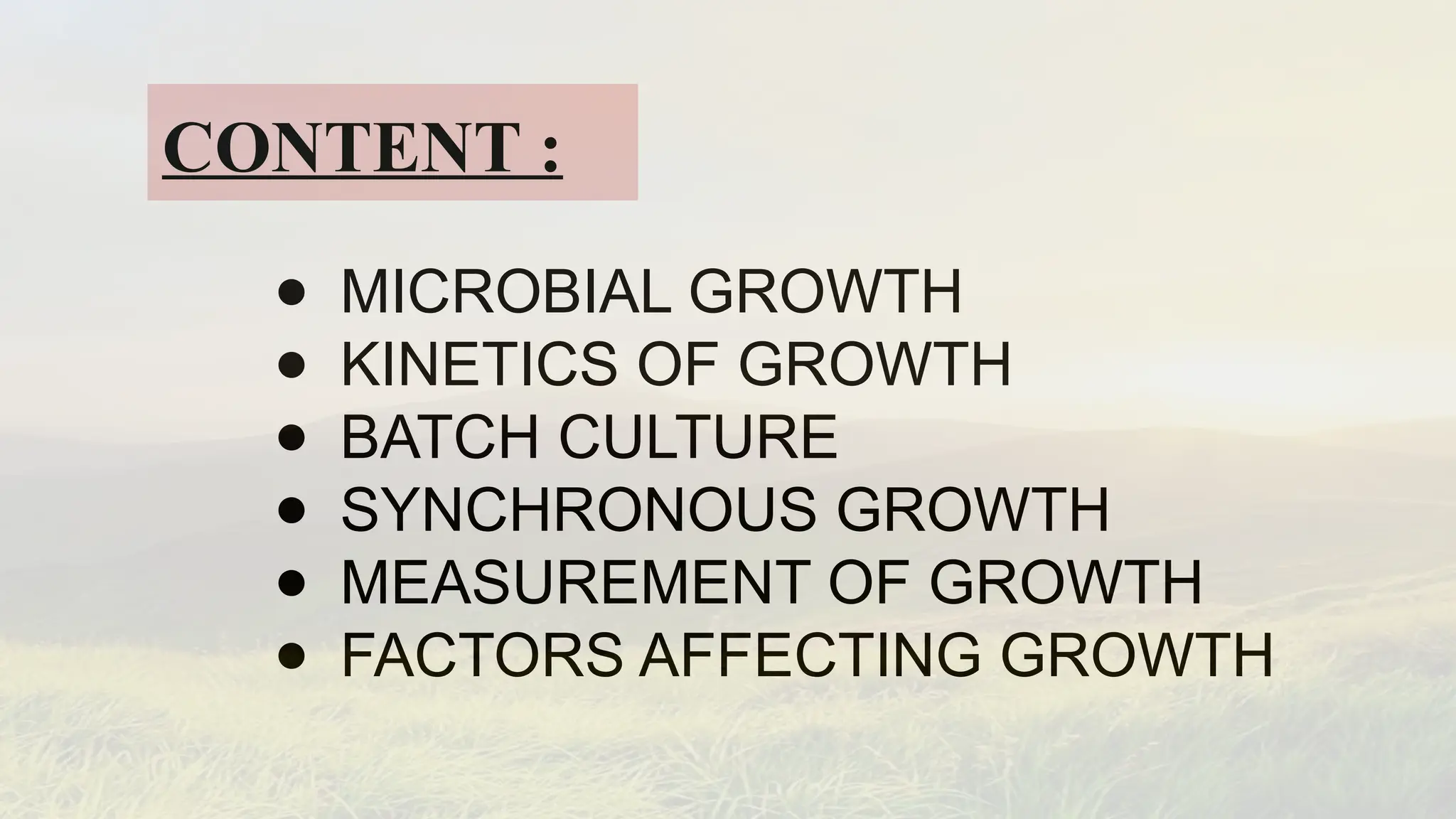 " Microbial growth : Phases & Factors ". | PPT