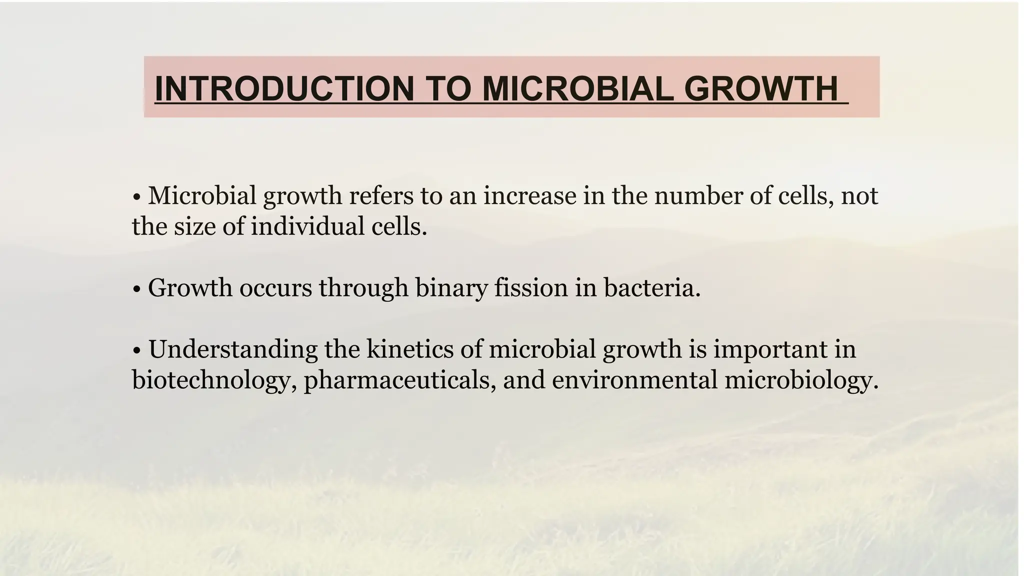 " Microbial growth : Phases & Factors ". | PPT