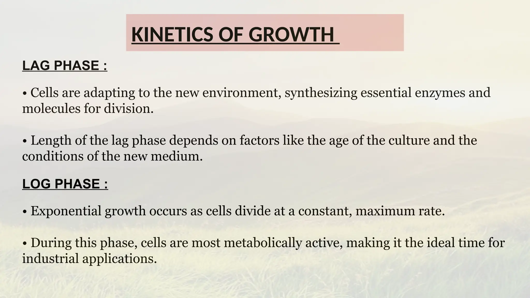 " Microbial growth : Phases & Factors ". | PPT