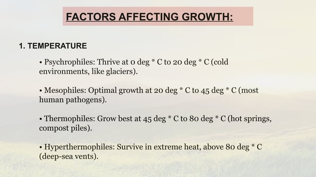 " Microbial growth : Phases & Factors ". | PPT