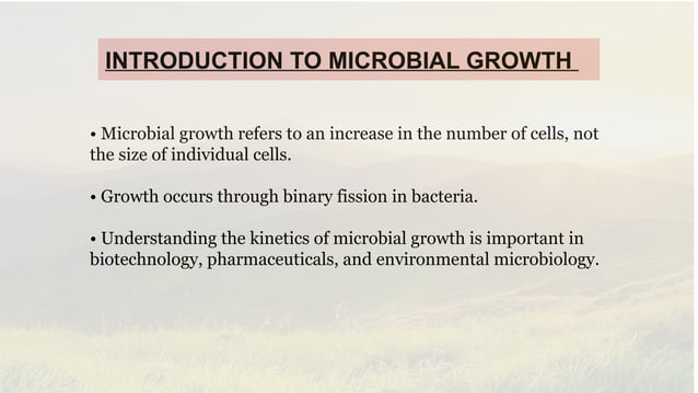 " Microbial growth : Phases & Factors ". | PPT