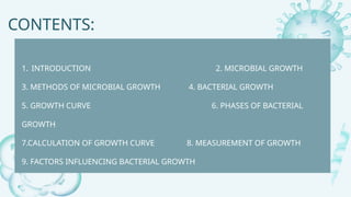 Microbial Growth and its phases and calculation of microbial growth | PPTX
