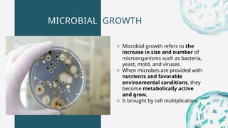 Microbial Growth and its phases and calculation of microbial growth | PPTX