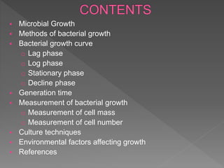 Microbial growth | PPTX