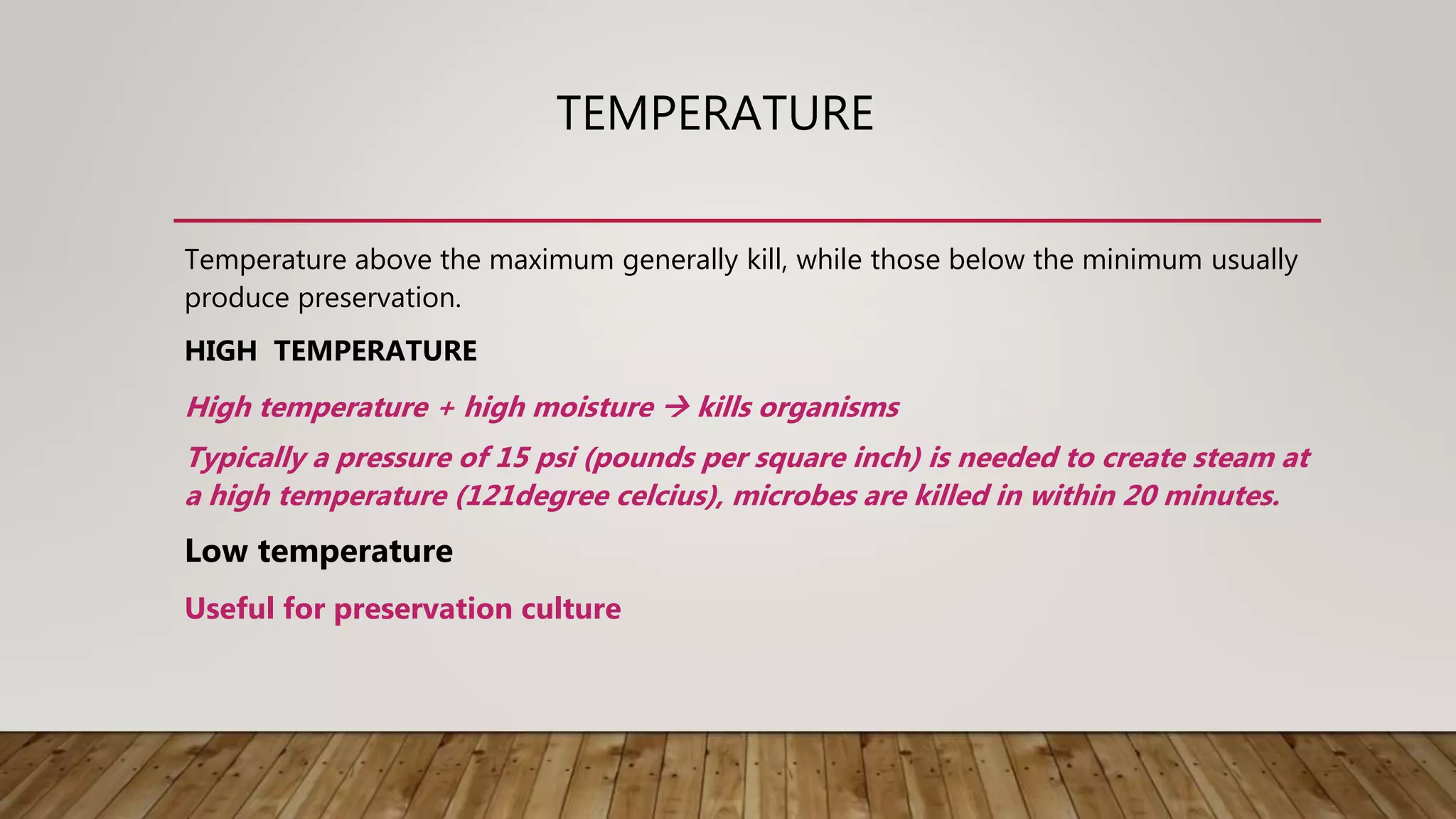 Microbial growth control (Physical methods) | PPTX