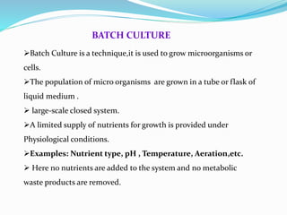 MICROBIAL GROWTH ( BATCH CULTURE).pptx