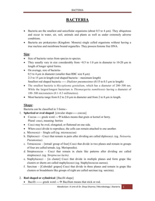 Bacteria - Structure, Cell Wall Classification, Nutrition ...