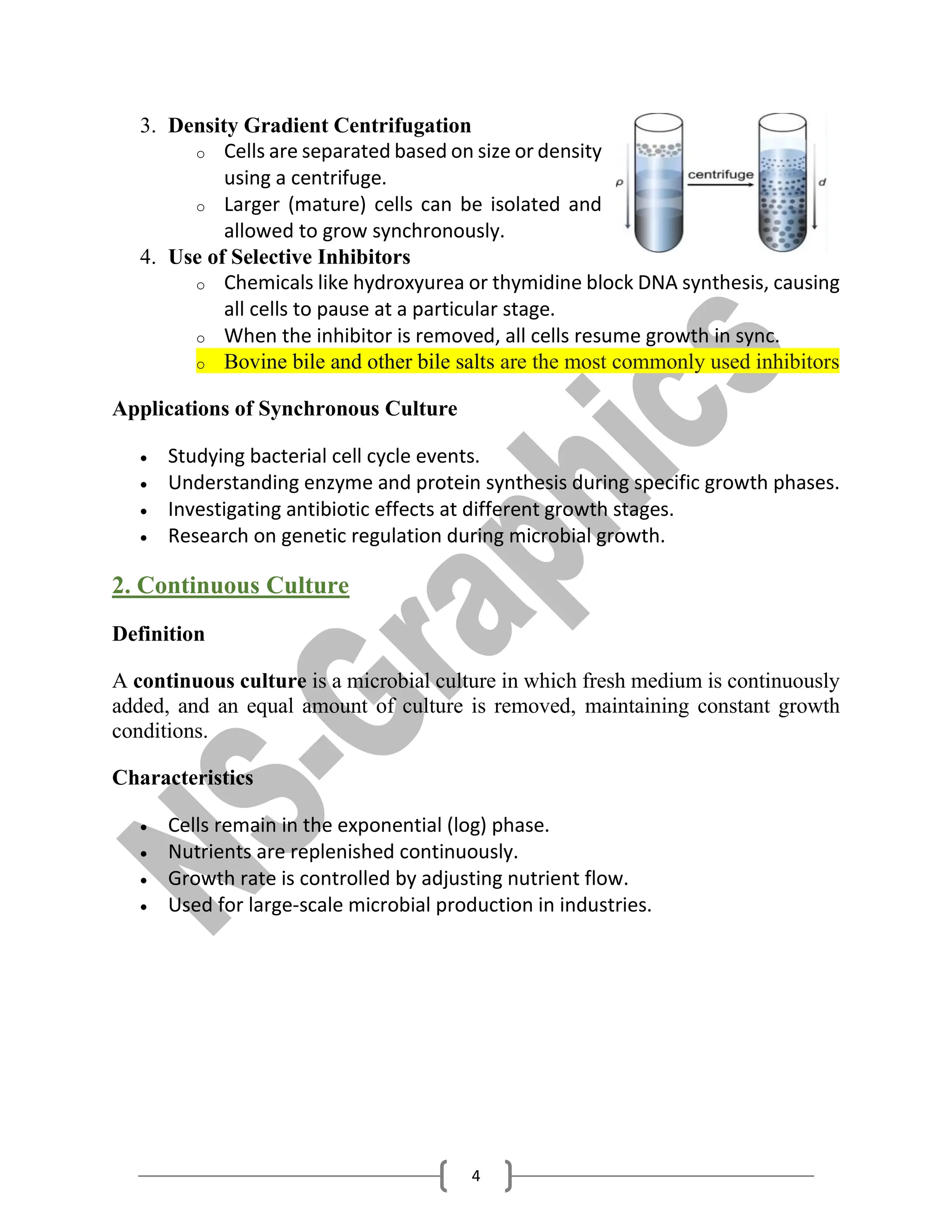 Microbial Growth, Synchronous Culture and Continuous Culture for B.Sc ...