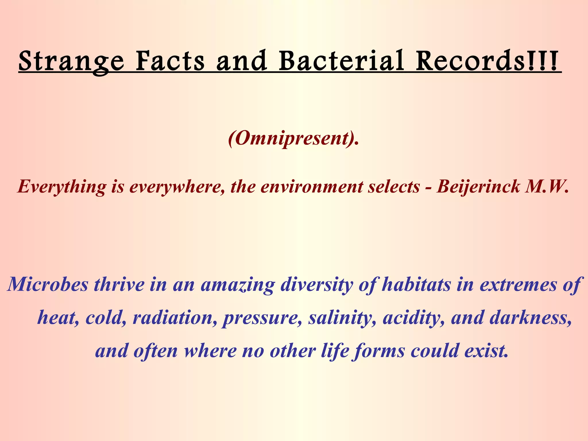 Microbiology world & Microbial habitat | PPT