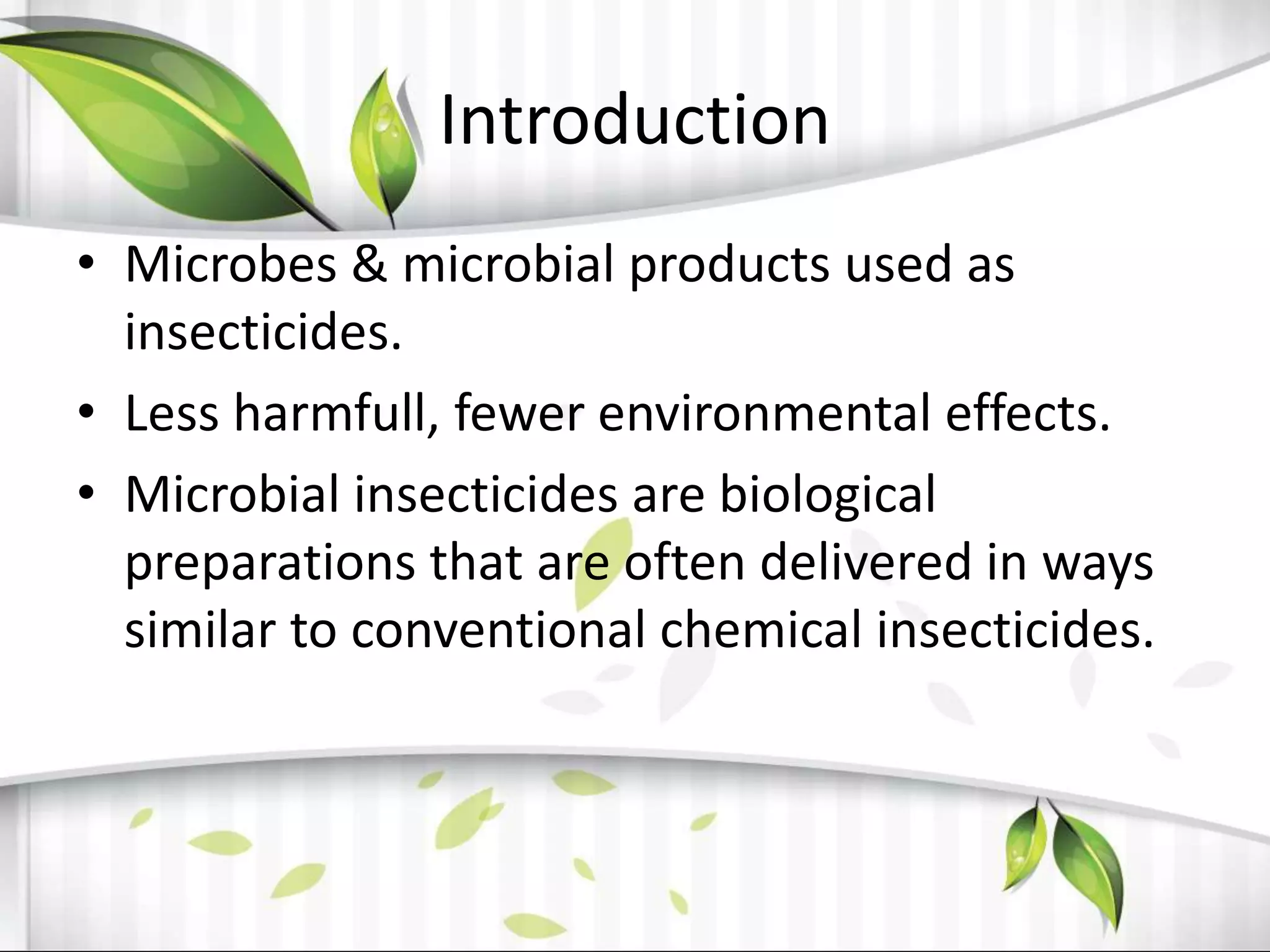 Microbial insecticides | PPTX