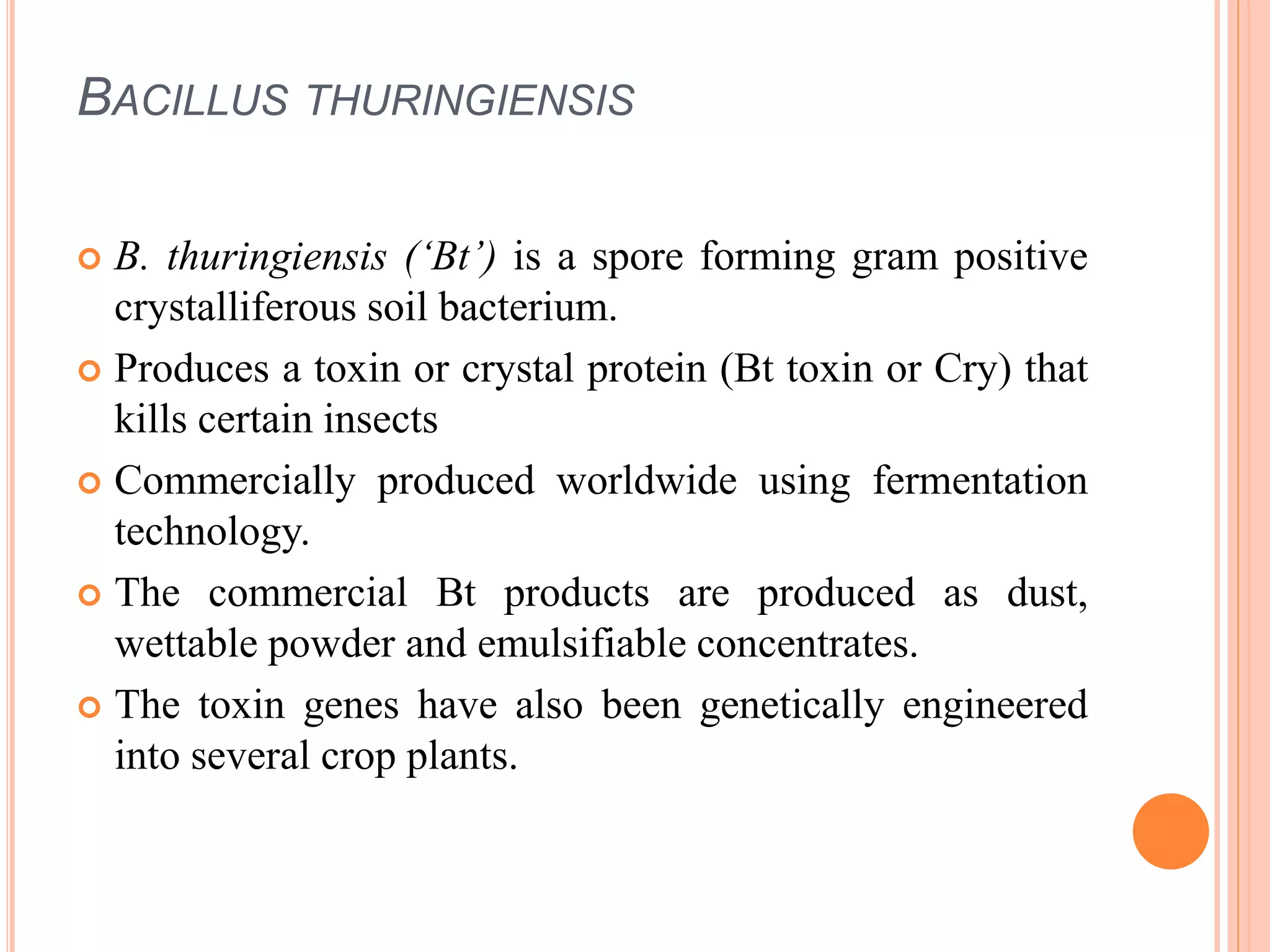 Microbial insecticides | PPTX