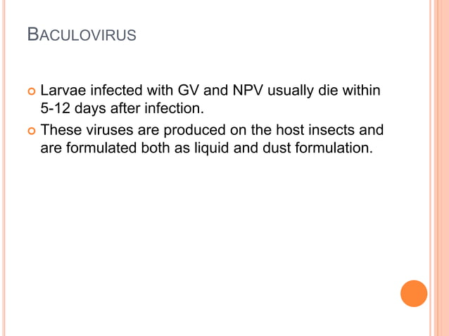 Microbial insecticides | PPTX