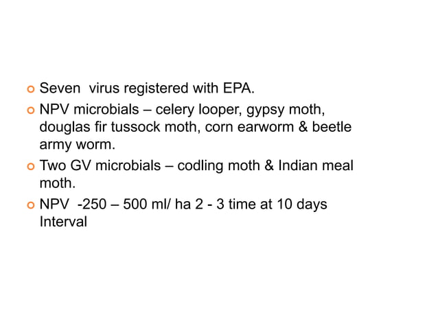 Microbial insecticides | PPTX