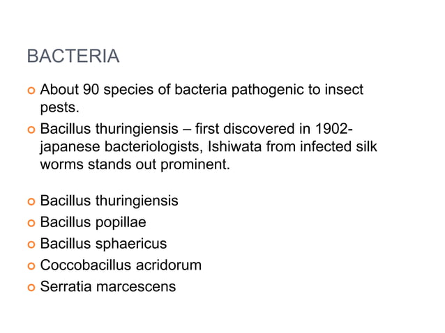 Microbial insecticides | PPTX