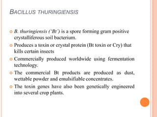 Microbial insecticides ppt | PPTX
