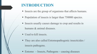 MICROBIAL INSECTIDES...USES AND APPLICATIONS OF INSECTICIDES | PPTX