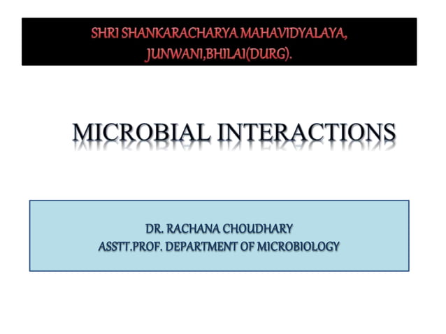 Microbial interaction | PPTX | Biological Sciences | Science