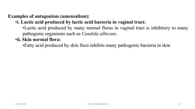 Microbial Interaction Pptx Biological Sciences Science