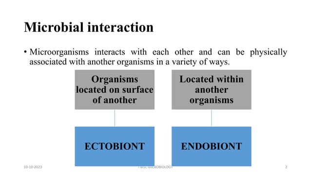 MICROBIAL INTERACTION.pptx | Biological Sciences | Science