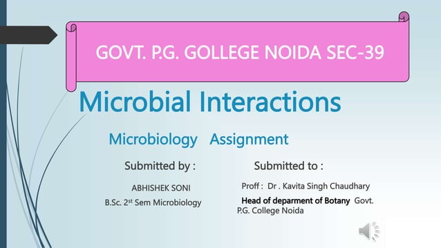 MICROBIAL INTERACTION PPT/ MICROBIAL INTERACTION AND THEIR TYPES ...