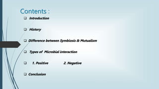 MICROBIAL INTERACTION PPT/ MICROBIAL INTERACTION AND THEIR TYPES ...