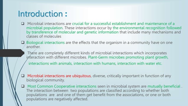 MICROBIAL INTERACTION PPT/ MICROBIAL INTERACTION AND THEIR TYPES ...