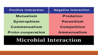 MICROBIAL INTERACTIONS.ppt Environmental Microbiology | PPT