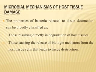 Microbial interactions with the host in periodontal disease | PPTX