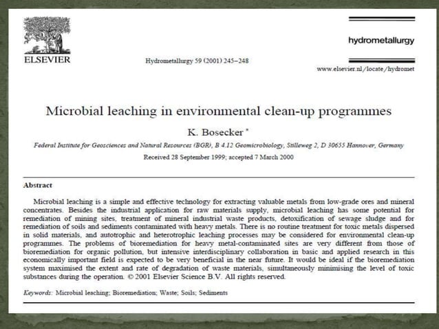 Microbial leaching | PPTX
