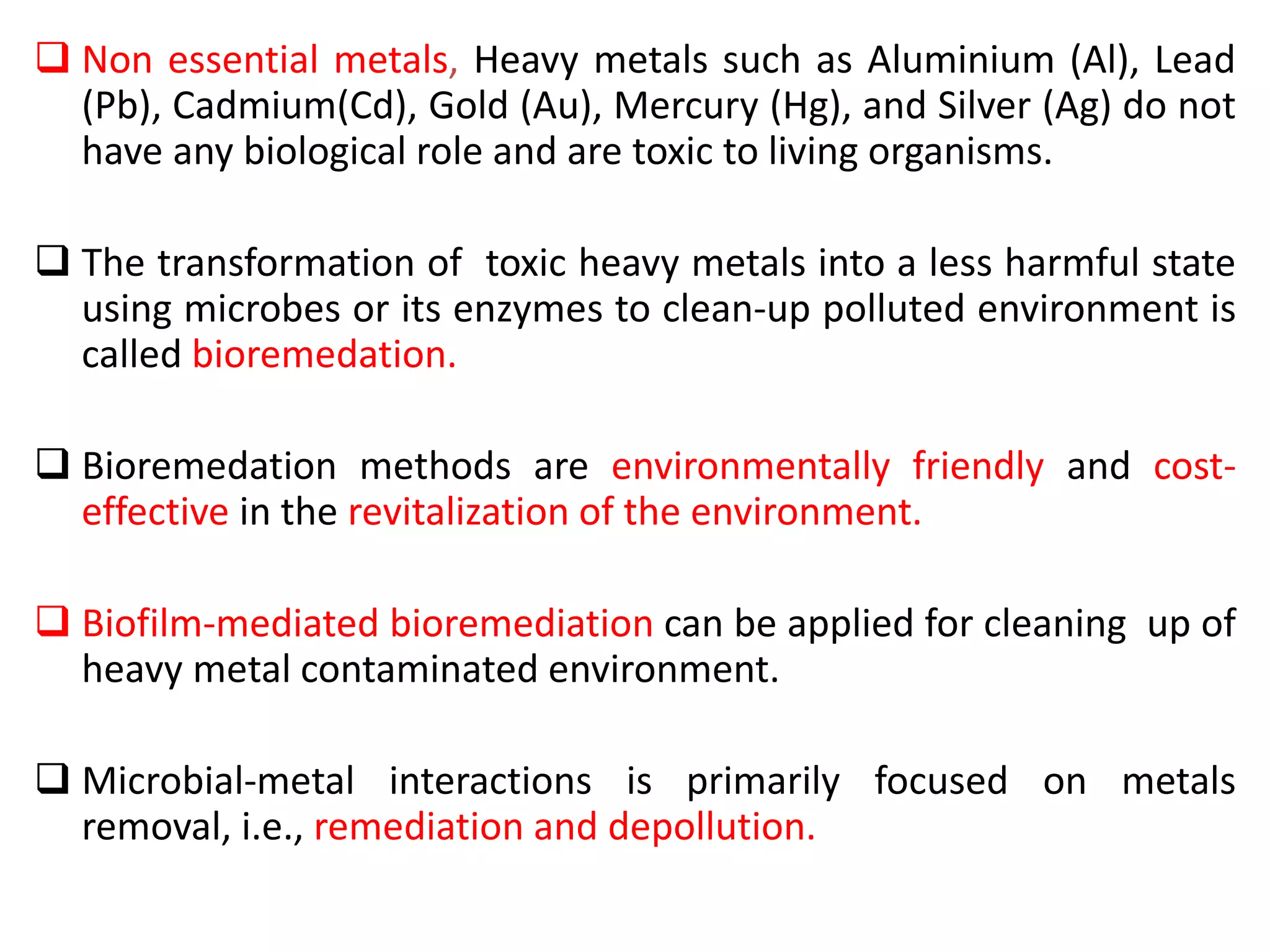 Microbial life in heavy metal environment | PPTX