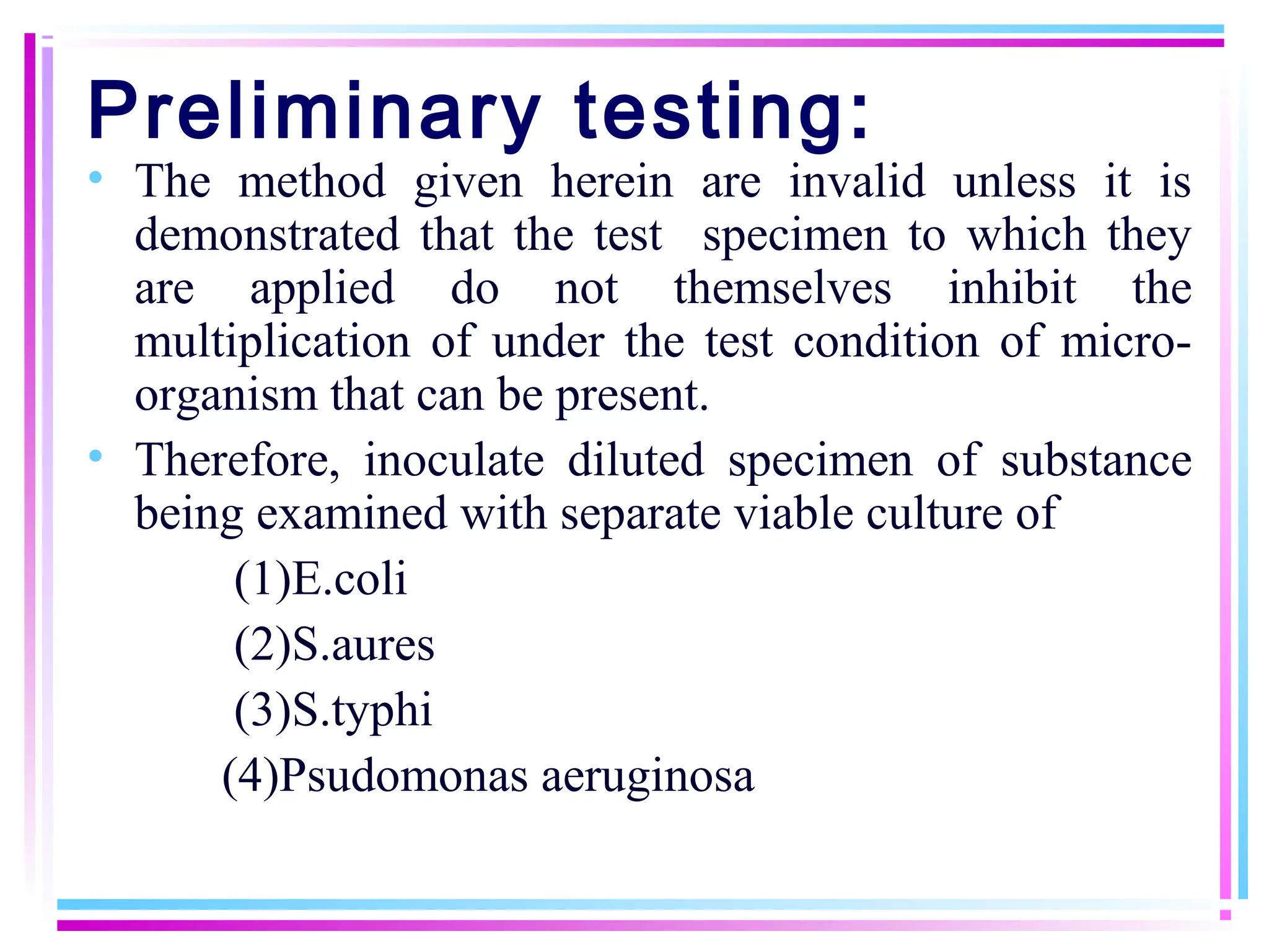 Microbial limit test 112070804013 | PPT