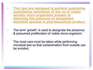 Microbial limit test 112070804013 | PPT